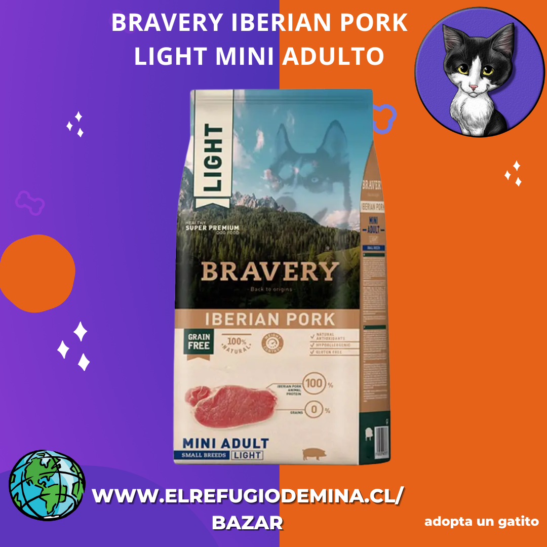 bravery iberian pork light mini adulto 7 kg